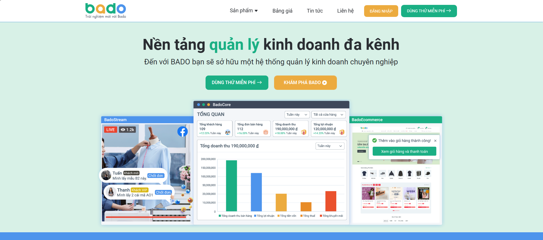 BADO: Bán Hàng Hiệu Quả – Vận Hành Tiện Lợi – Quản Lý An Toàn